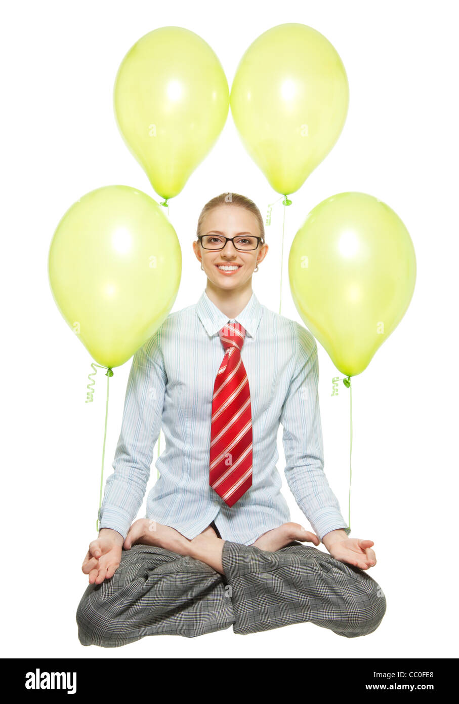 Woman wearing glasses serious Cut Out Stock Images & Pictures - Alamy