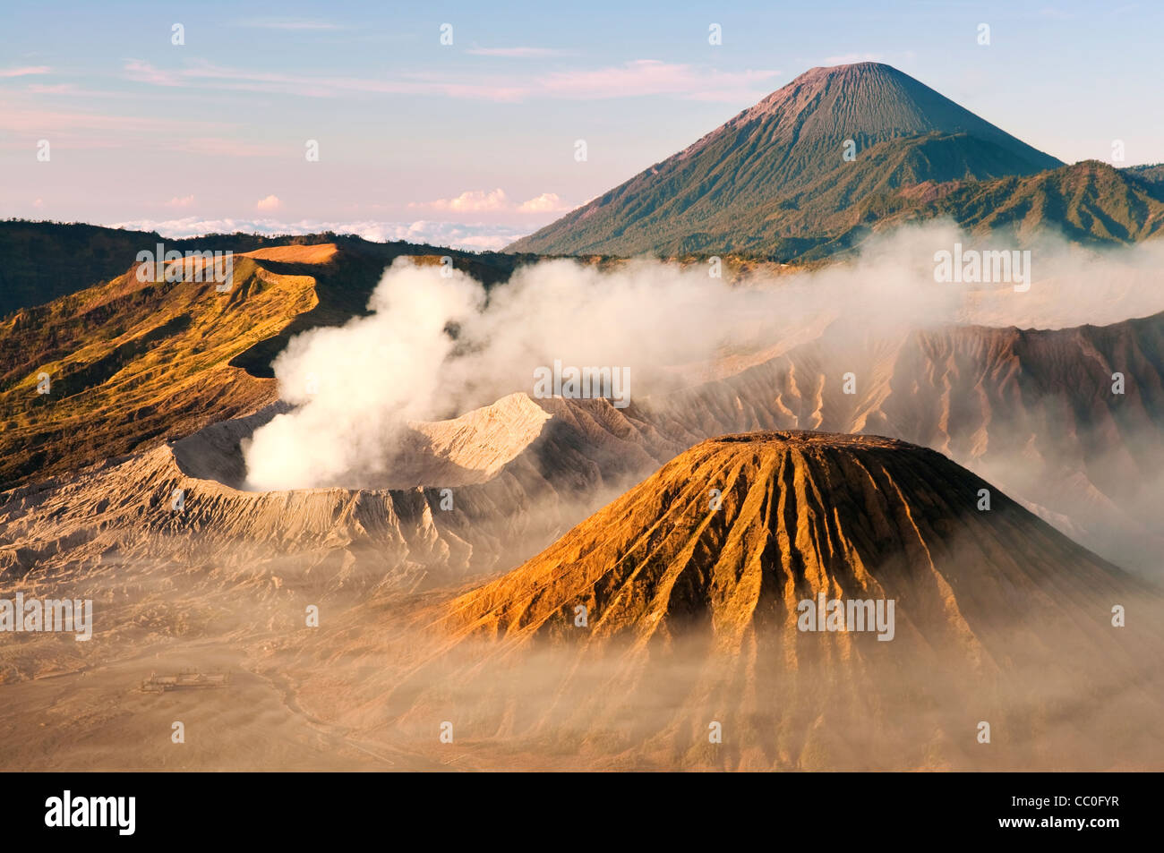Mount Bromo volcanoes taken in Tengger Caldera, East Java, Indonesia ...