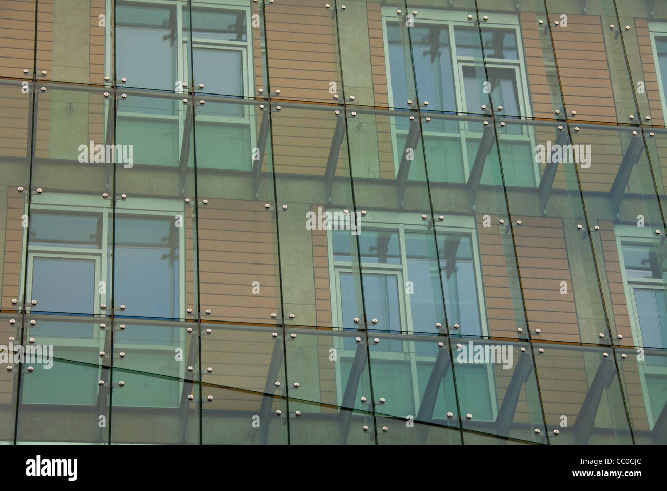 Steel and glass facade of the building in Berlin, Germany Stock Photo ...
