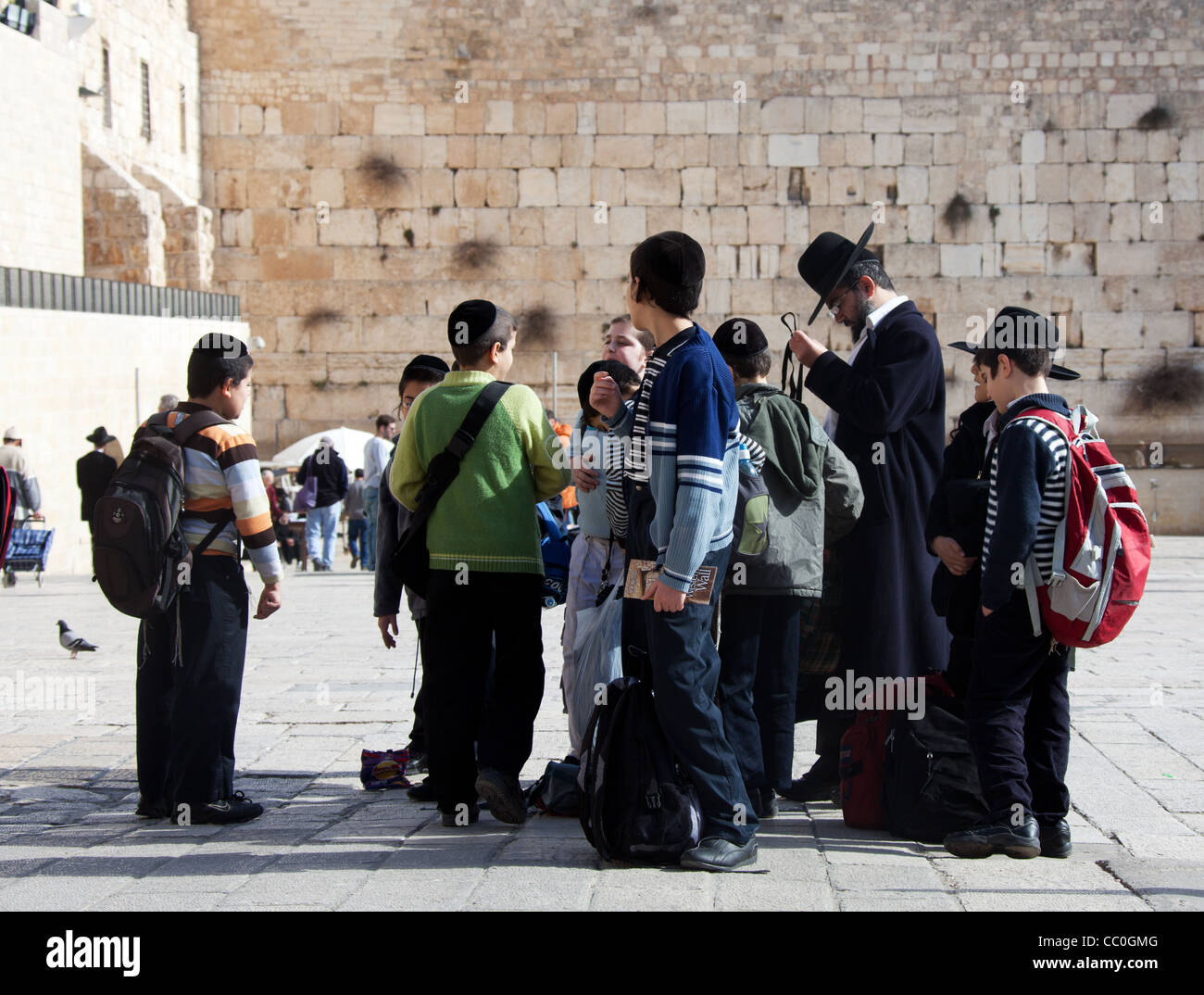 Jerusalem, Old City, Israel, January 05, 2011: Jewish kids school Stock ...
