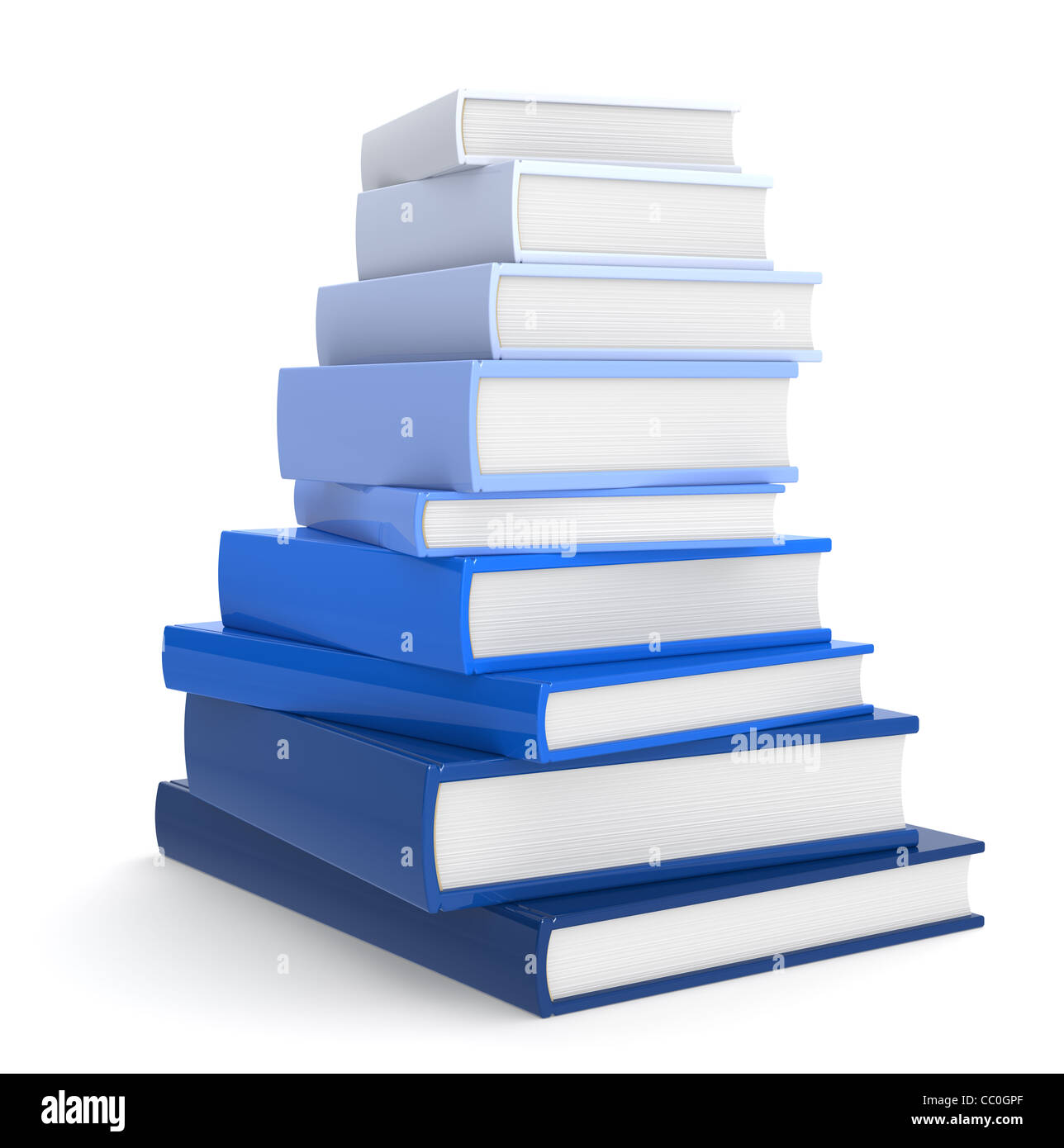 Pile of Books. Blue Color Scale Stock Photo - Alamy