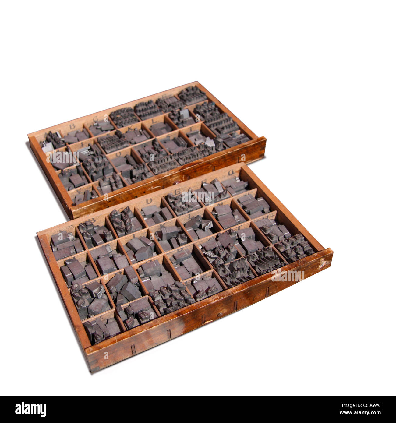 Old movable type print letters hi-res stock photography and images - Alamy