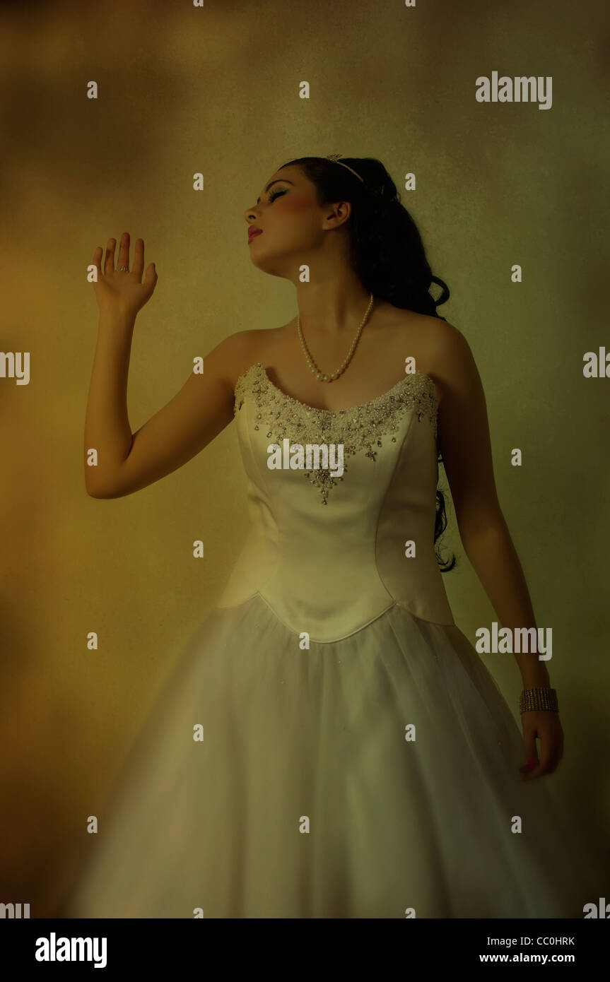 Bride in intense emotions Stock Photo - Alamy