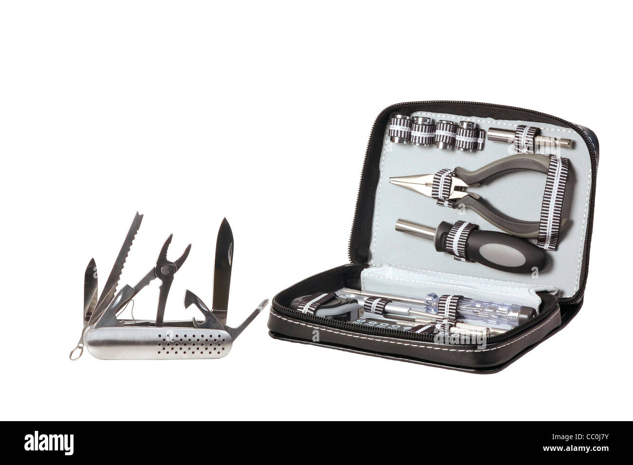 Selection of tools on white Stock Photo - Alamy
