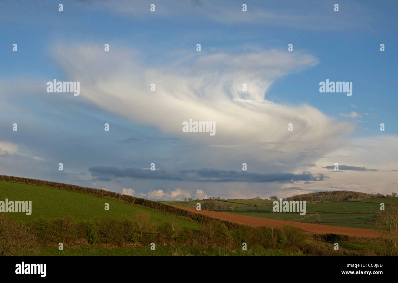 Curious cloud structure over mid Devon, caused by a decaying ...