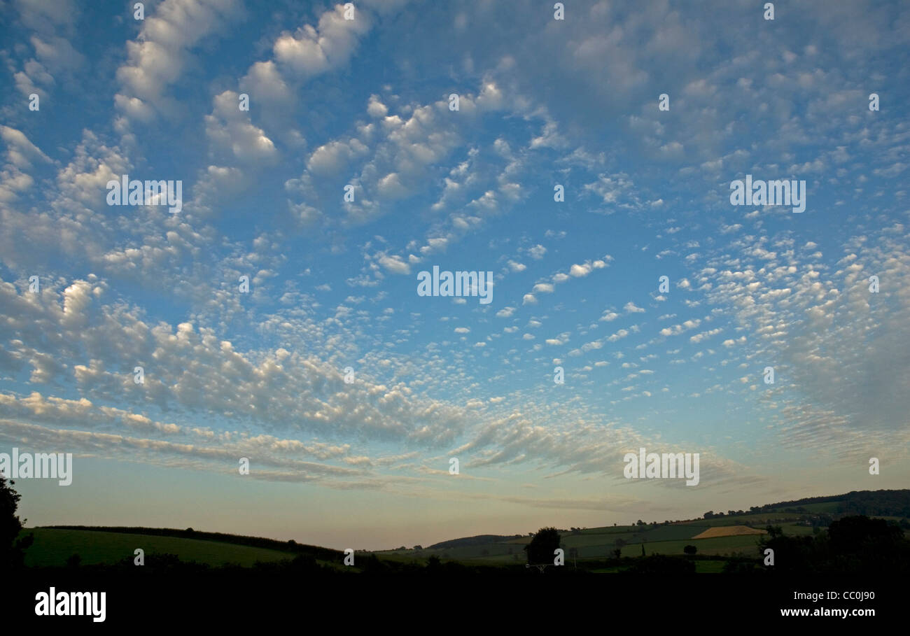Altocumulus cloud over mid Devon Stock Photo - Alamy