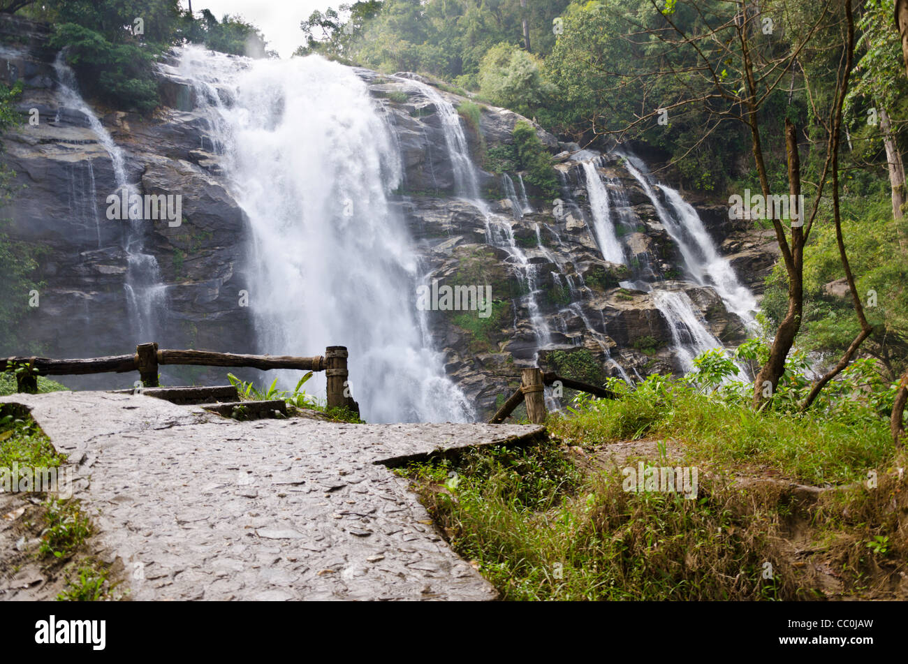 Wachirathan waterfall at Doi Inthanon National Park in northern ...