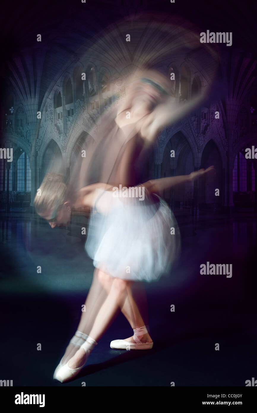 ballet dancer shoot in motion shoot made by both impulse and continues ...