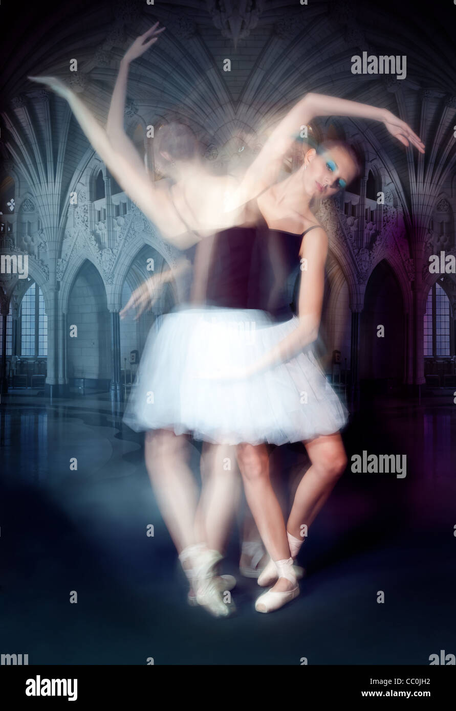 ballerina in motion shoot made by both impulse and continues lights ...