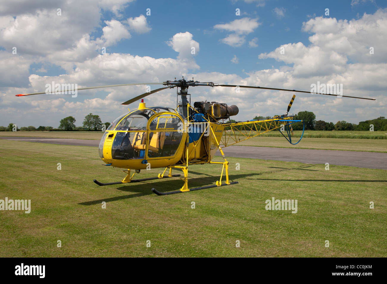 Aerospatiale SA315 N316DJ Lama parked at Breighton Airfield Stock Photo ...