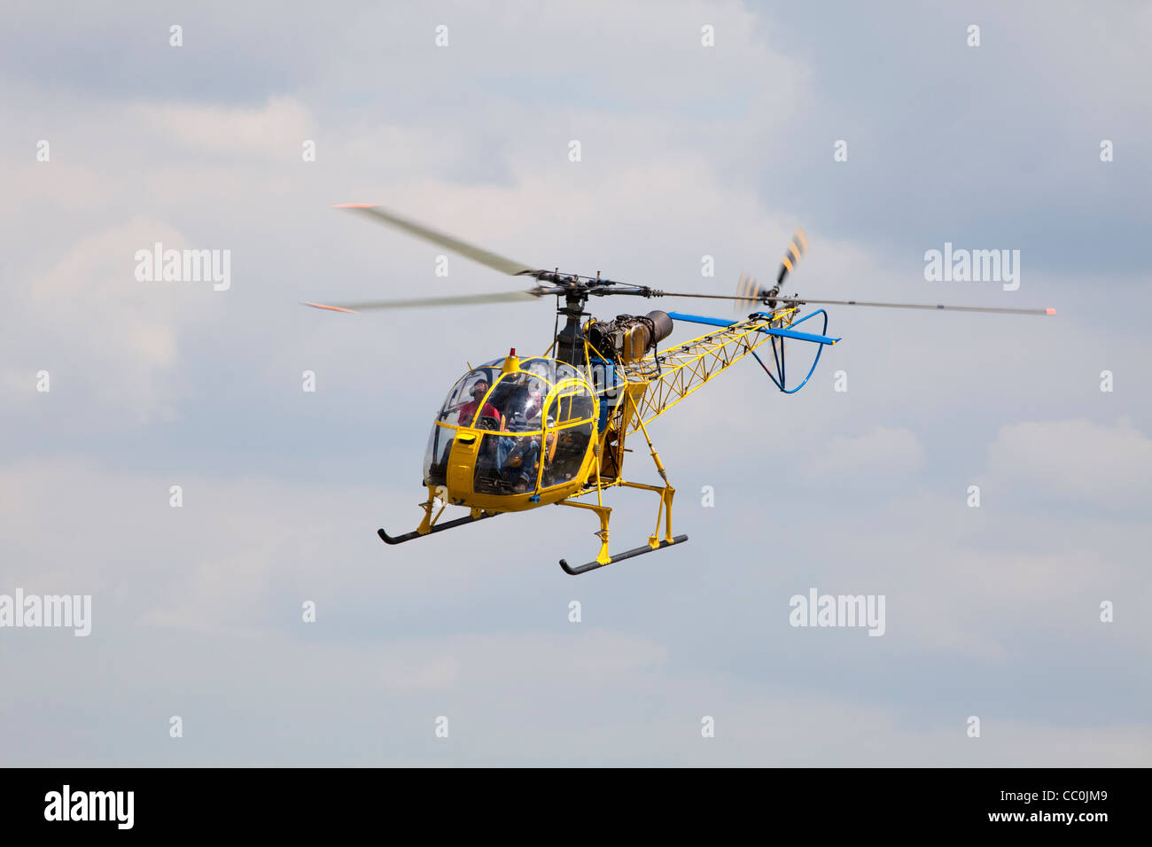 Aerospatiale SA315 Lama N316DJ in flight over Breighton Airfield Stock ...