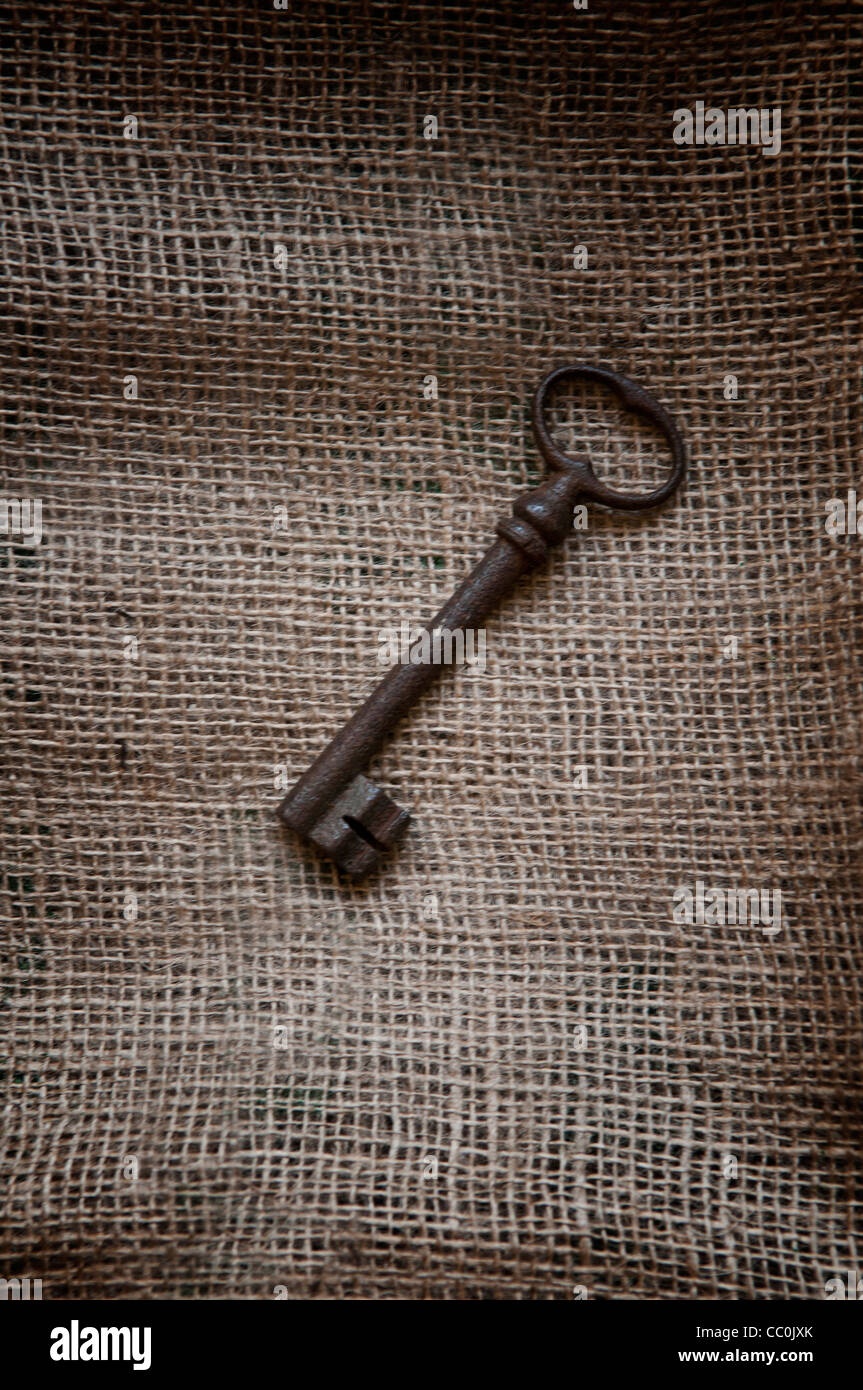 Old rusted metal key Stock Photo - Alamy