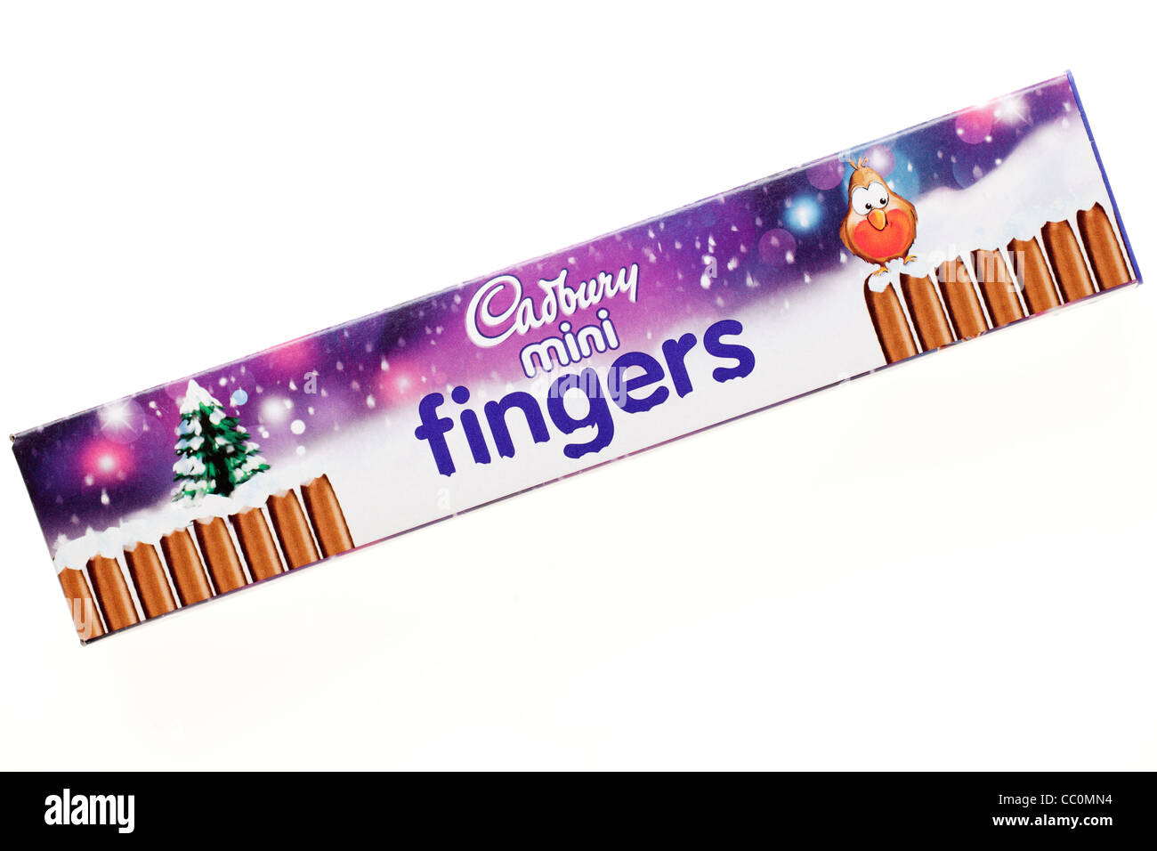 Box of Cadbury Xmas mini fingers chocolate biscuits Stock Photo - Alamy