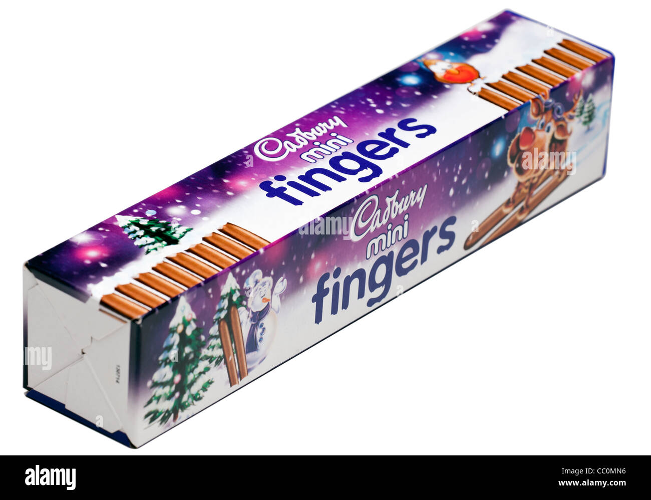 Box of Cadbury Xmas mini fingers chocolate biscuits Stock Photo - Alamy