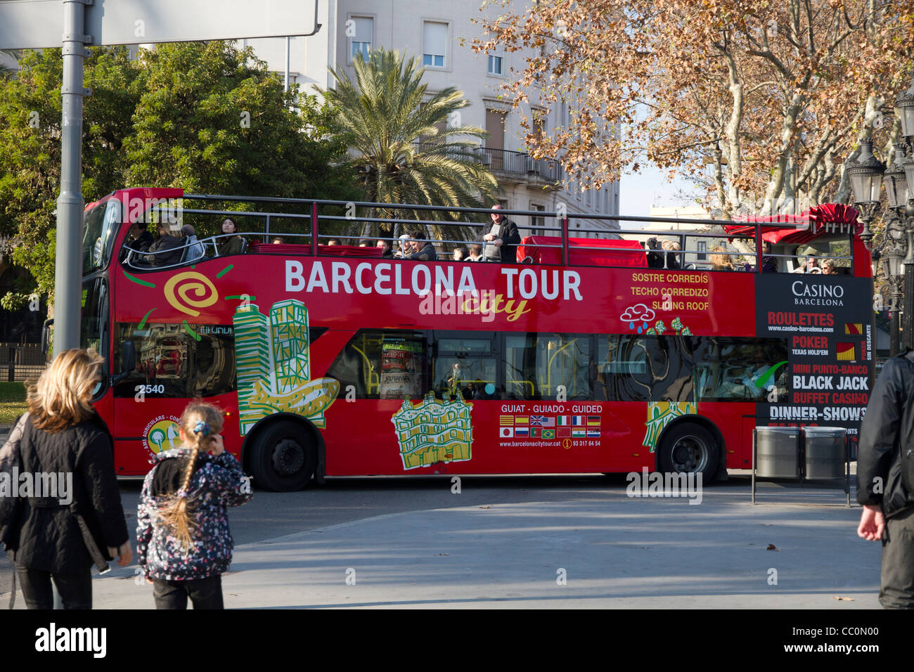 Barcelona bus touristic tour Spain Stock Photo - Alamy