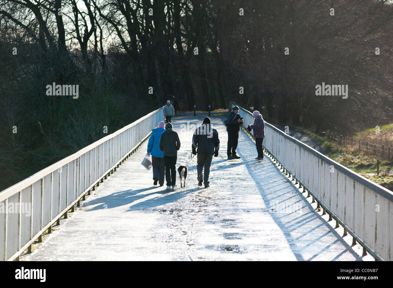 Bridge over the River Ribble Avenham Park Preston Stock Photo - Alamy