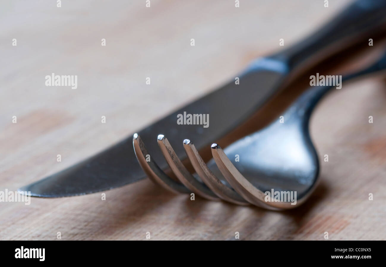 A knife and fork Stock Photo - Alamy