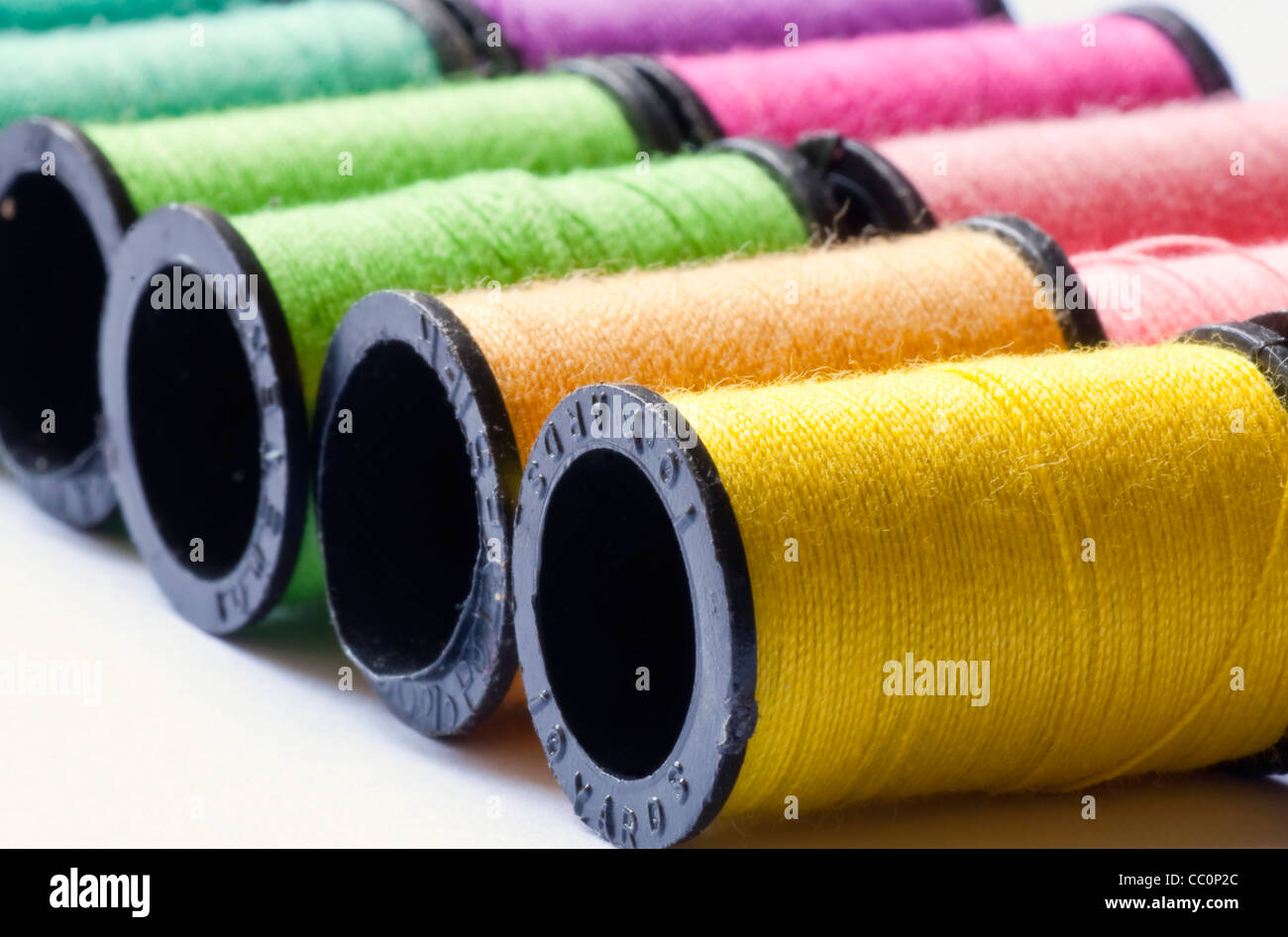 Cotton reels for sewing Stock Photo - Alamy