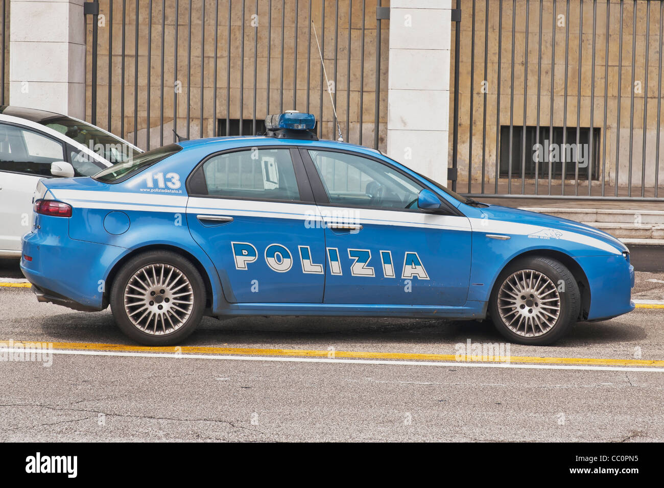 Police car in Trieste, Friuli-Venezia Giulia, Italy, Europe Stock Photo ...