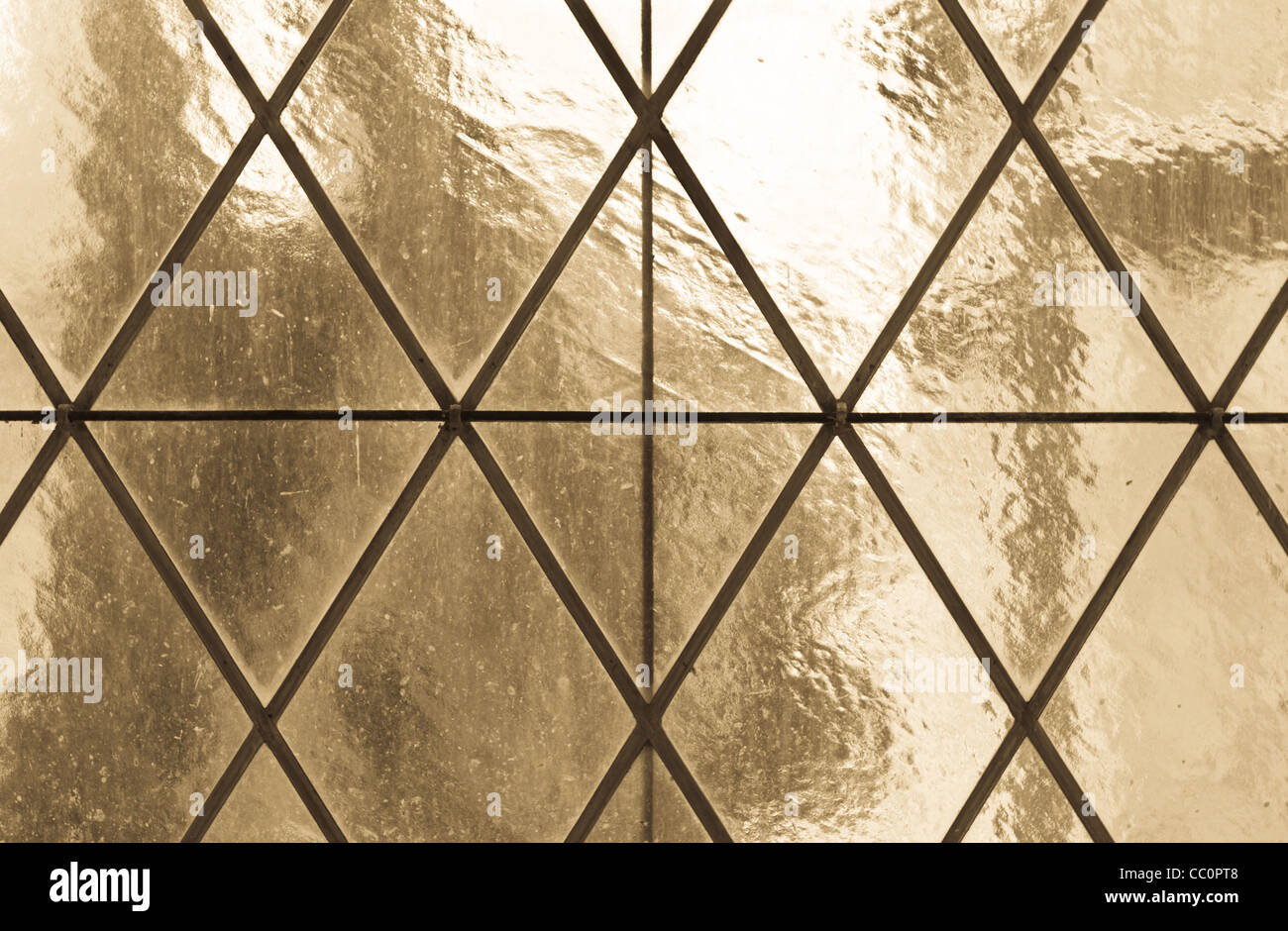 Old paned translucent glass window background (warm tones Stock Photo ...
