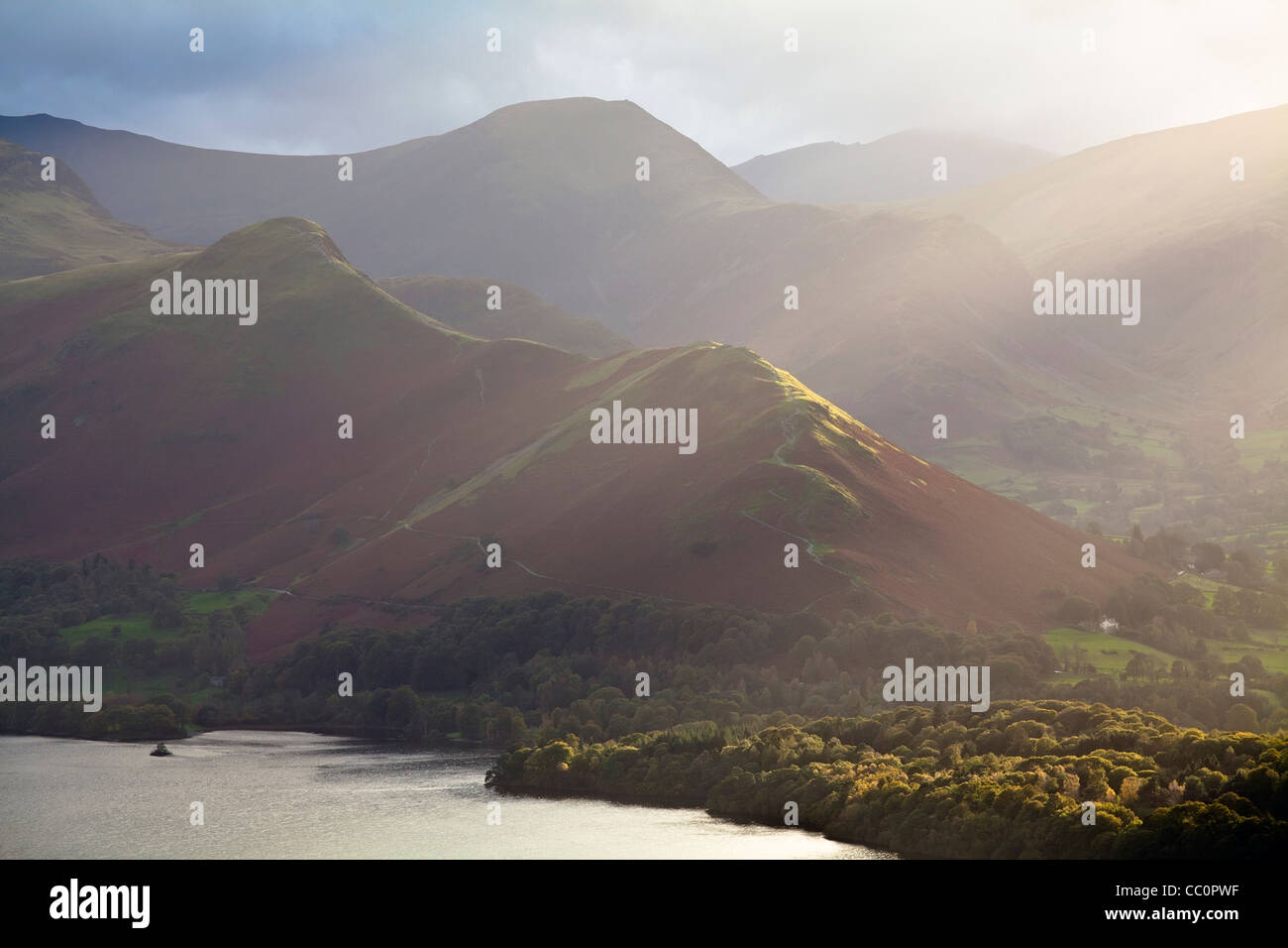 Derwent fells and Cat Bells from Latrigg, Cumbria Stock Photo - Alamy