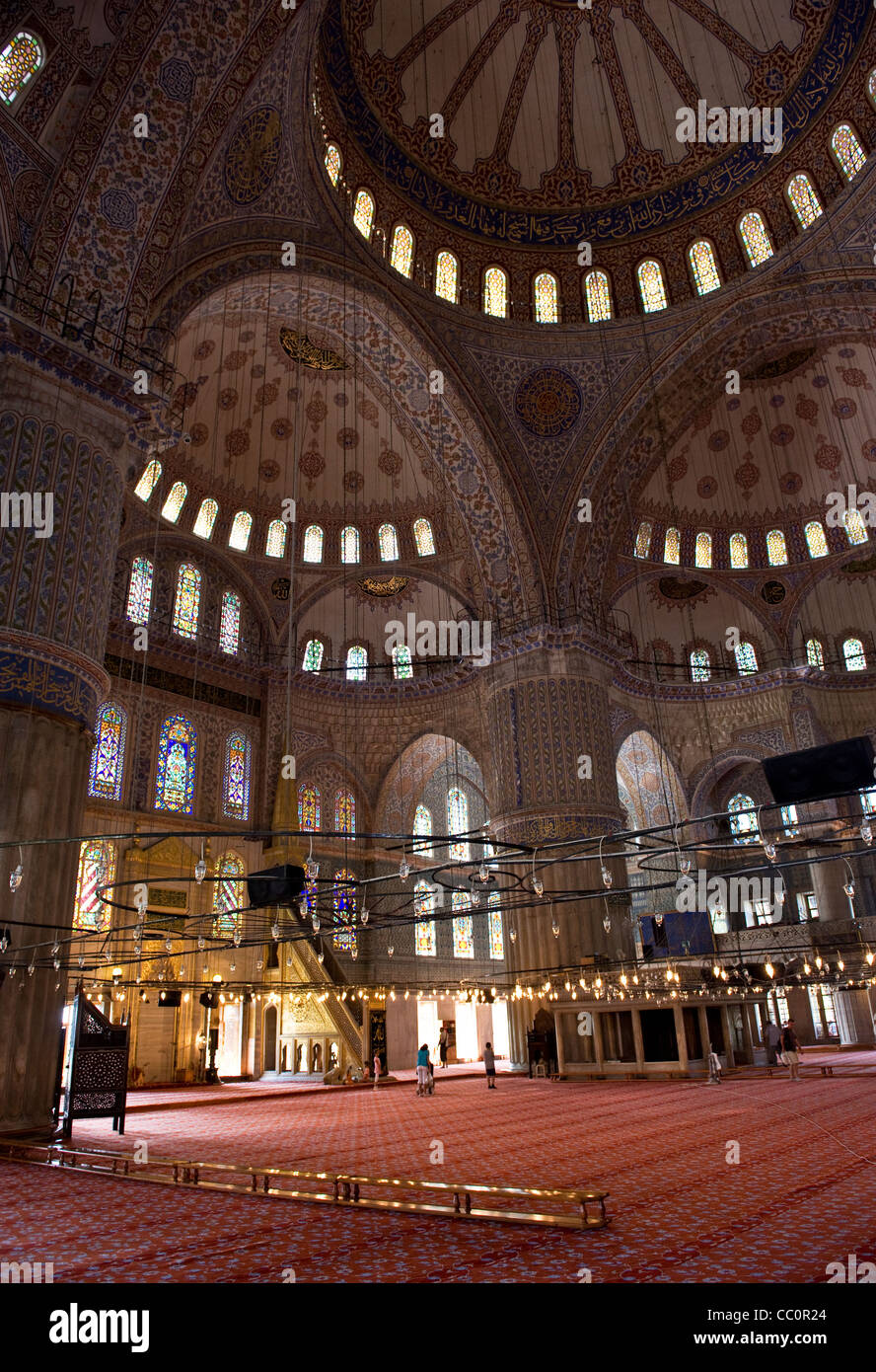 Inside the Blue Mosque, Istanbul, Turkey, Europe Stock Photo - Alamy