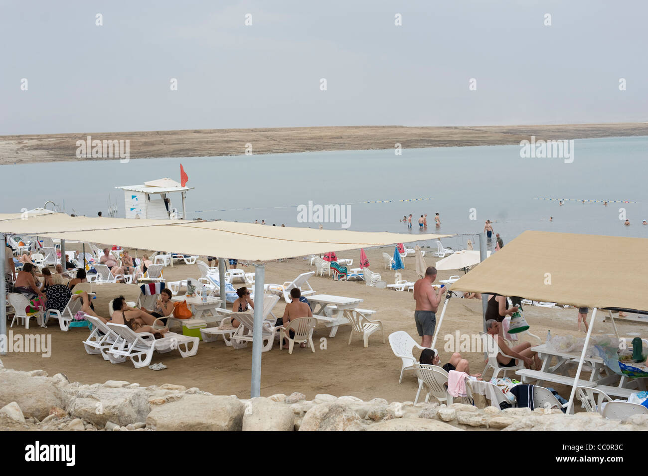Tourist enjoying a day out at the Dead Sea Israel Stock Photo - Alamy