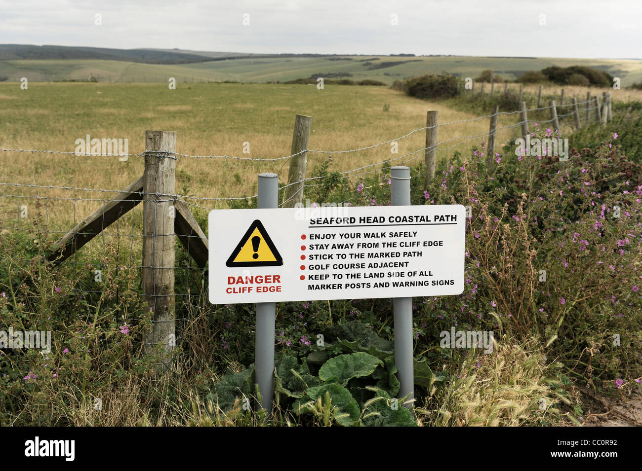 The Downs, Seaford Head Coastal Path, Seaford, East Sussex, England ...