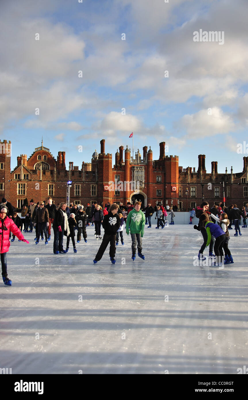 Ice skating at Hampton Court Palace, Hampton, London Borough of ...