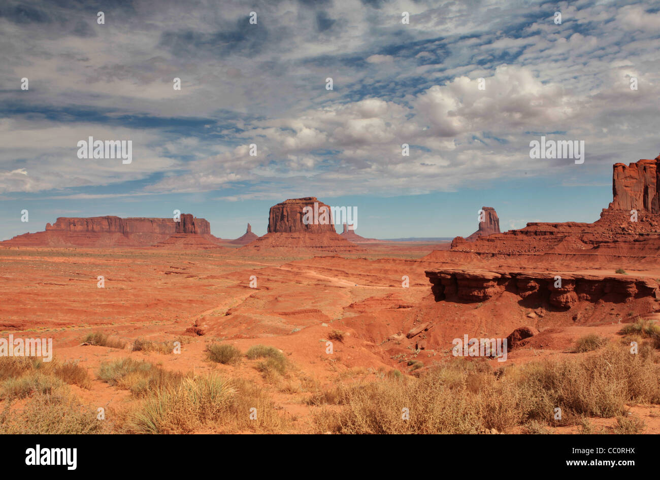 Merrick Butte in Monument Valley Arizona USA from John Ford Point Stock ...