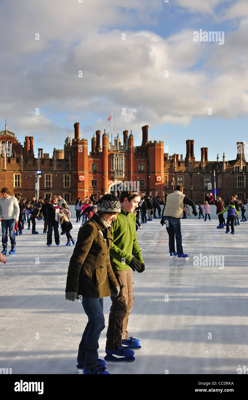 Ice skating at Hampton Court Palace, Hampton, London Borough of ...