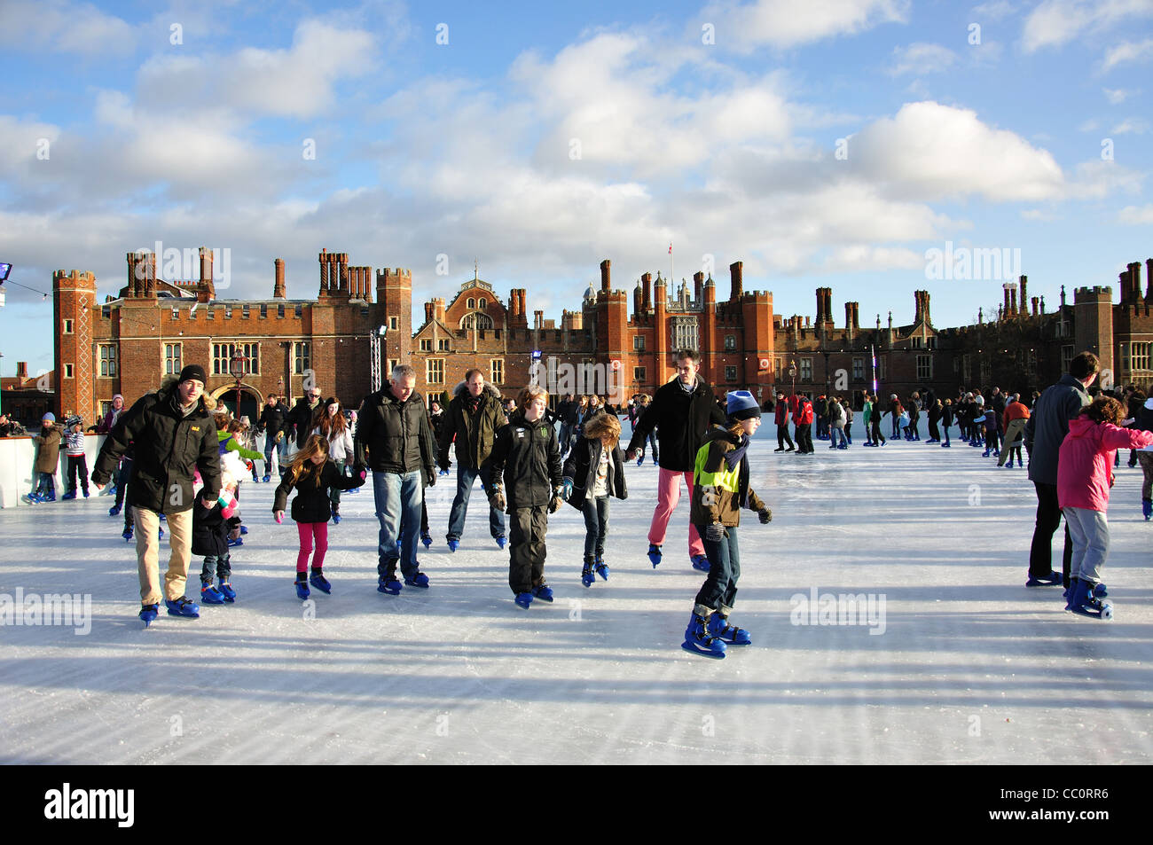Ice skating at Hampton Court Palace, London Borough of Richmond upon ...