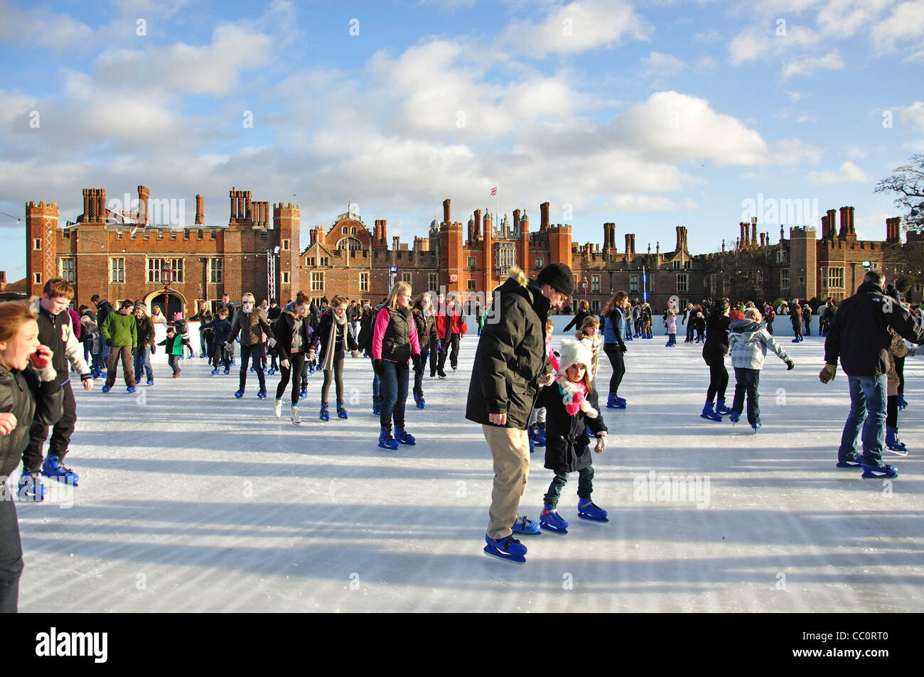 Ice skating at Hampton Court Palace, Hampton, London Borough of ...