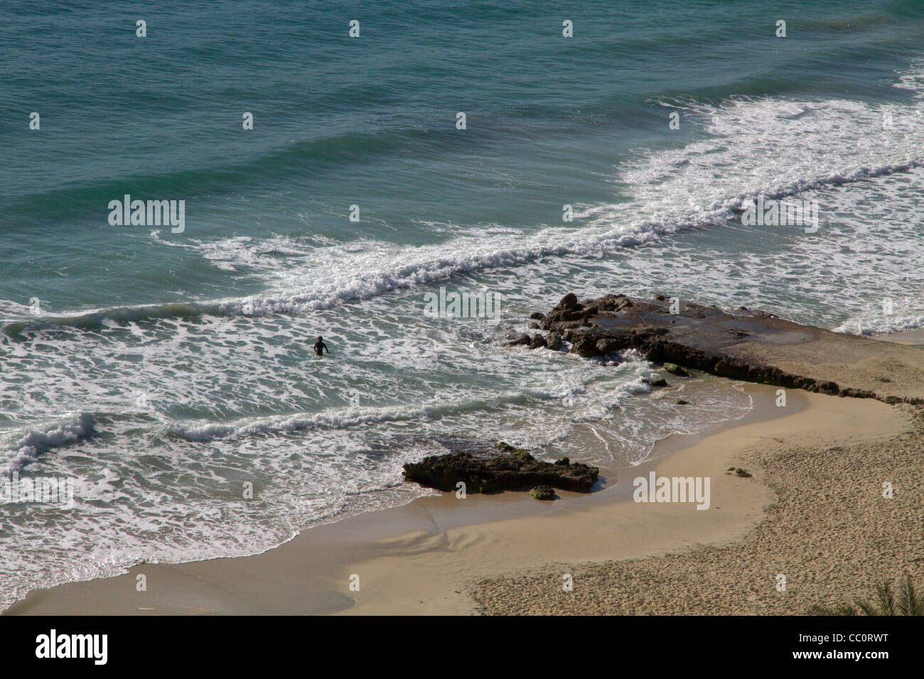 beach aerial view Majorca winter Stock Photo - Alamy