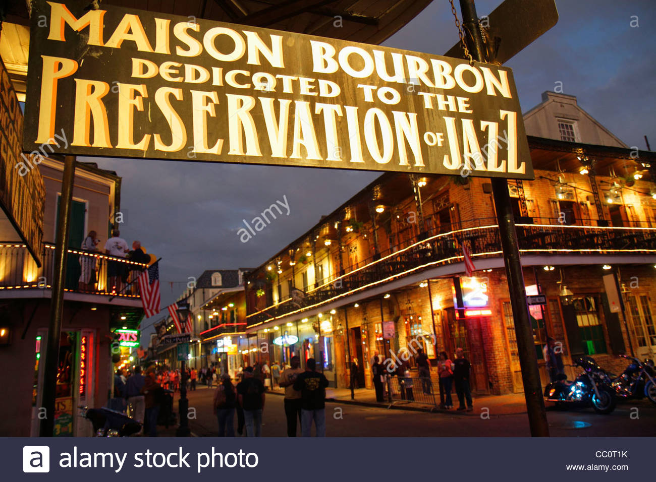 New Orleans Louisiana French Quarter Bourbon Street New Orleans Stock ...