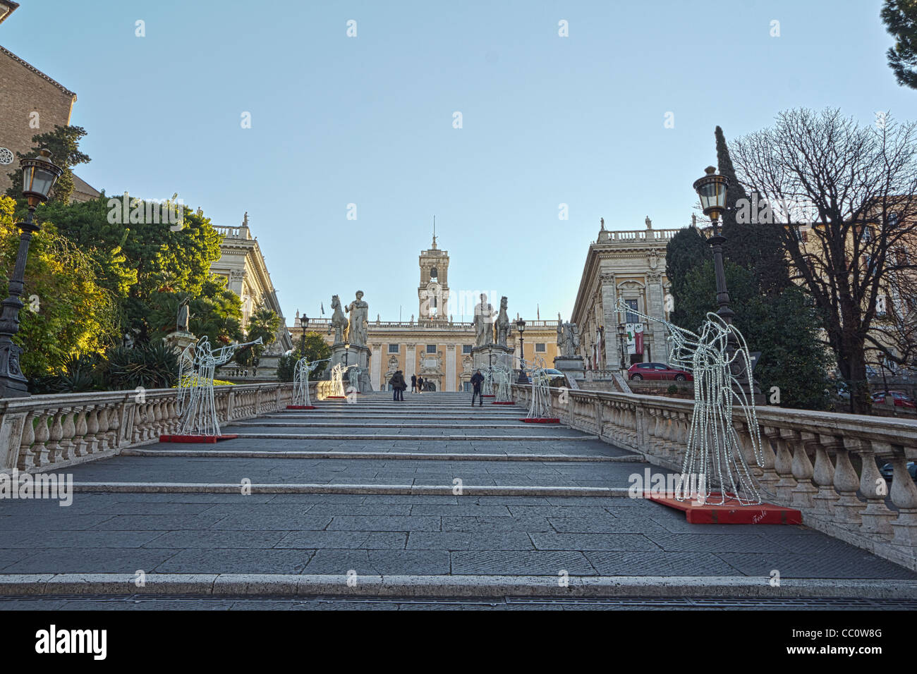 Staircase To The Piazza Stock Photo - Alamy