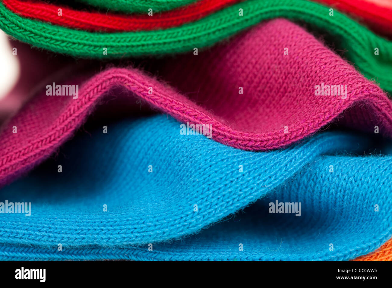 crumpled textile fabric colorful clothes close-up Stock Photo - Alamy