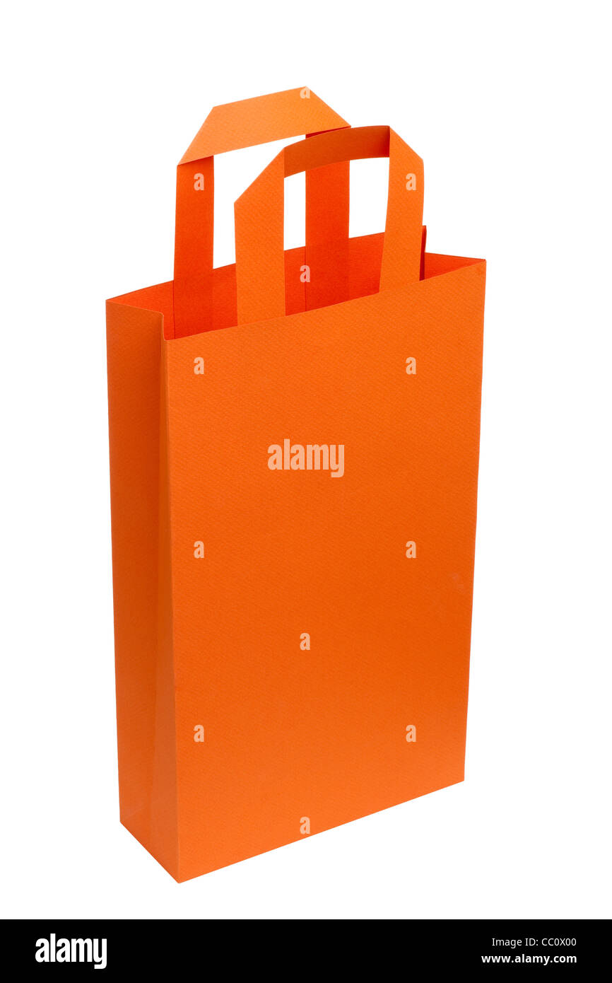 Color bright shopping bag isolated on white Stock Photo - Alamy