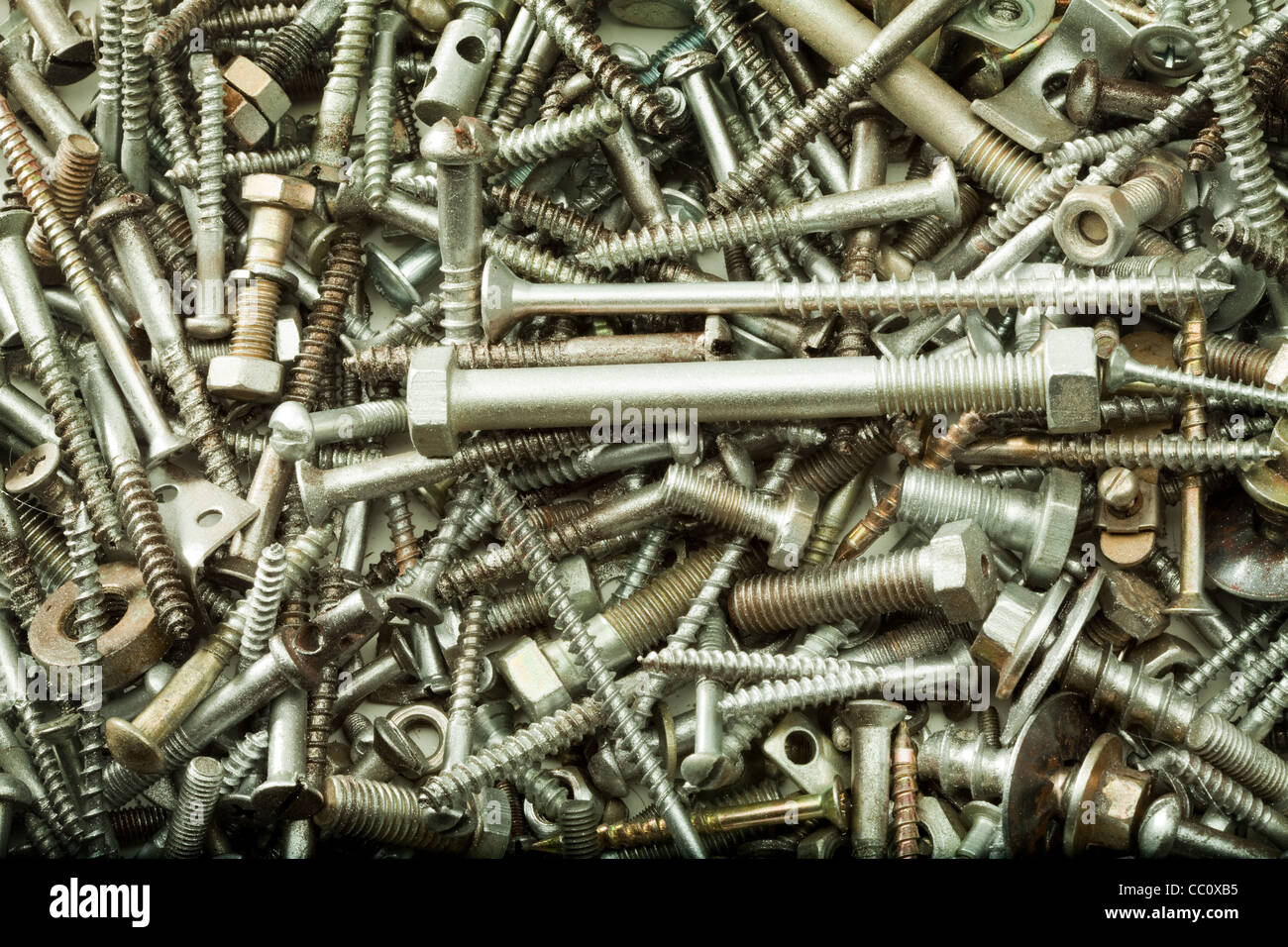 Big collections of bolts and screws in storage Stock Photo - Alamy