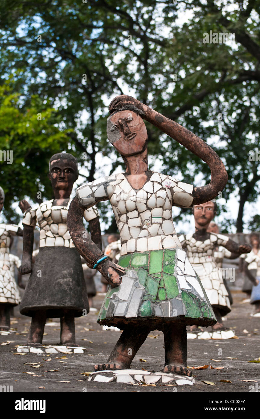 Sculptures, Rock Garden by Nek Chand, Chandigarh, India Stock Photo - Alamy