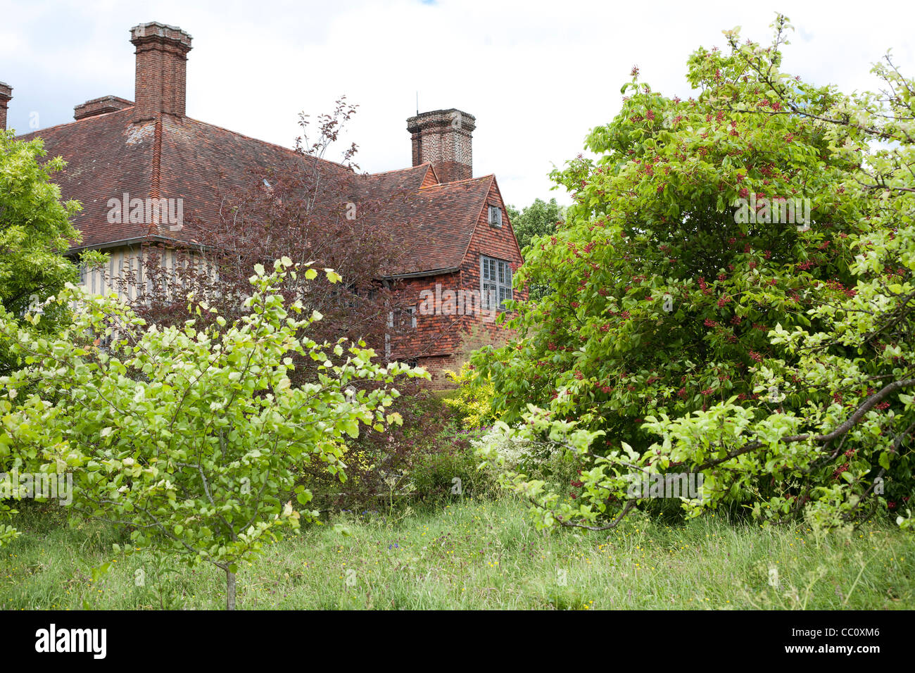 Early summer view at Great Dixter Stock Photo - Alamy
