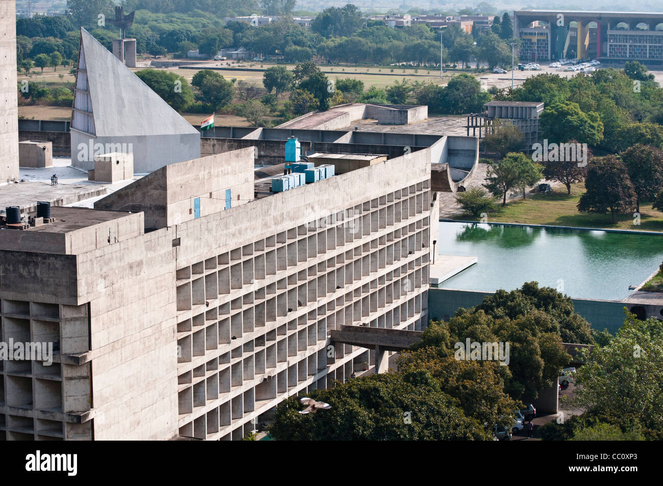 Assembly building, Capitol Complex, by Le Corbusier, Chandigarh, India ...