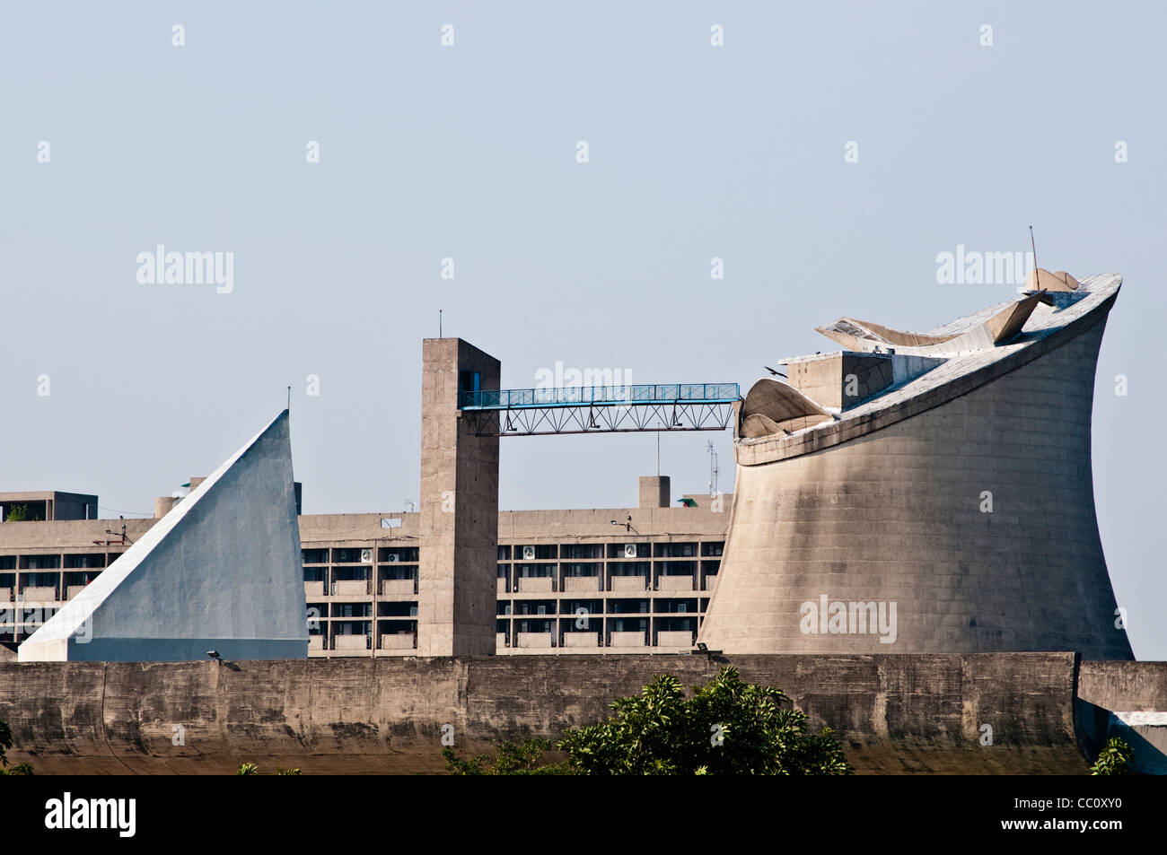 Assembly building roof, Capitol Complex, by Le Corbusier, Chandigarh ...