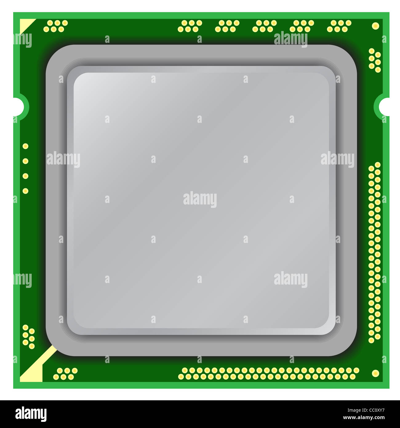 Modern computer processor on a white background Stock Photo - Alamy