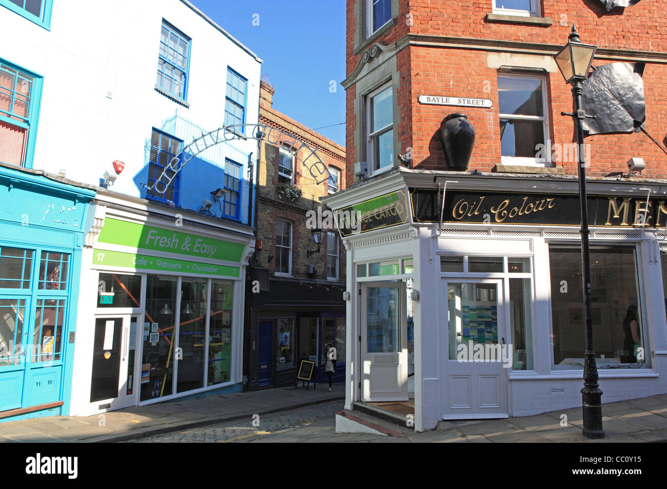 The top of the Old High Street at the junction with Bayle Street in the ...