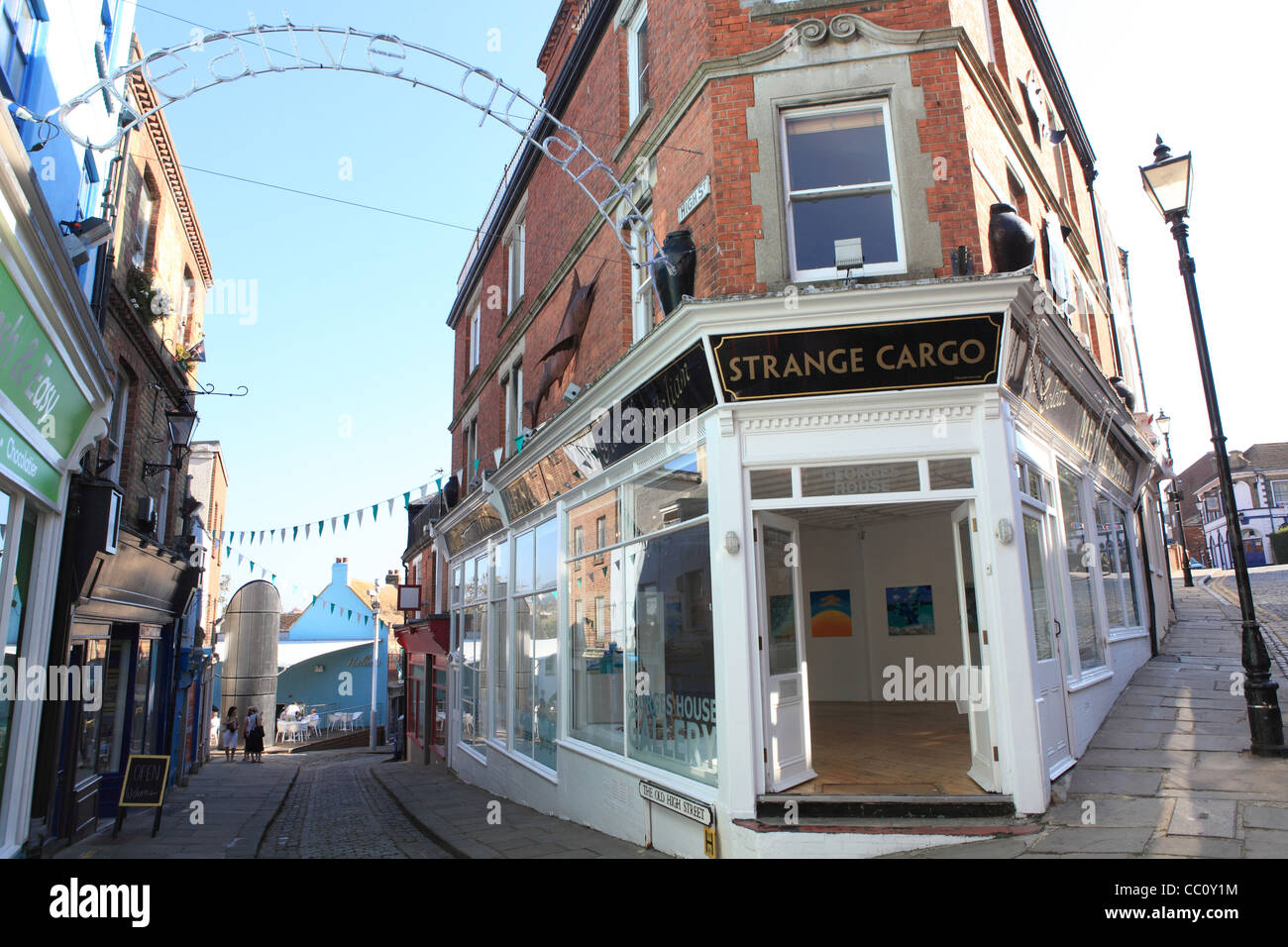 The top of the Old High Street at the junction with Bayle Street in the ...