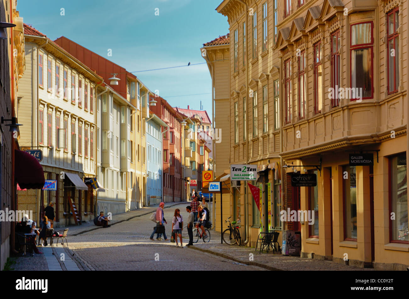 Street in the old town of Goteborg Stock Photo - Alamy