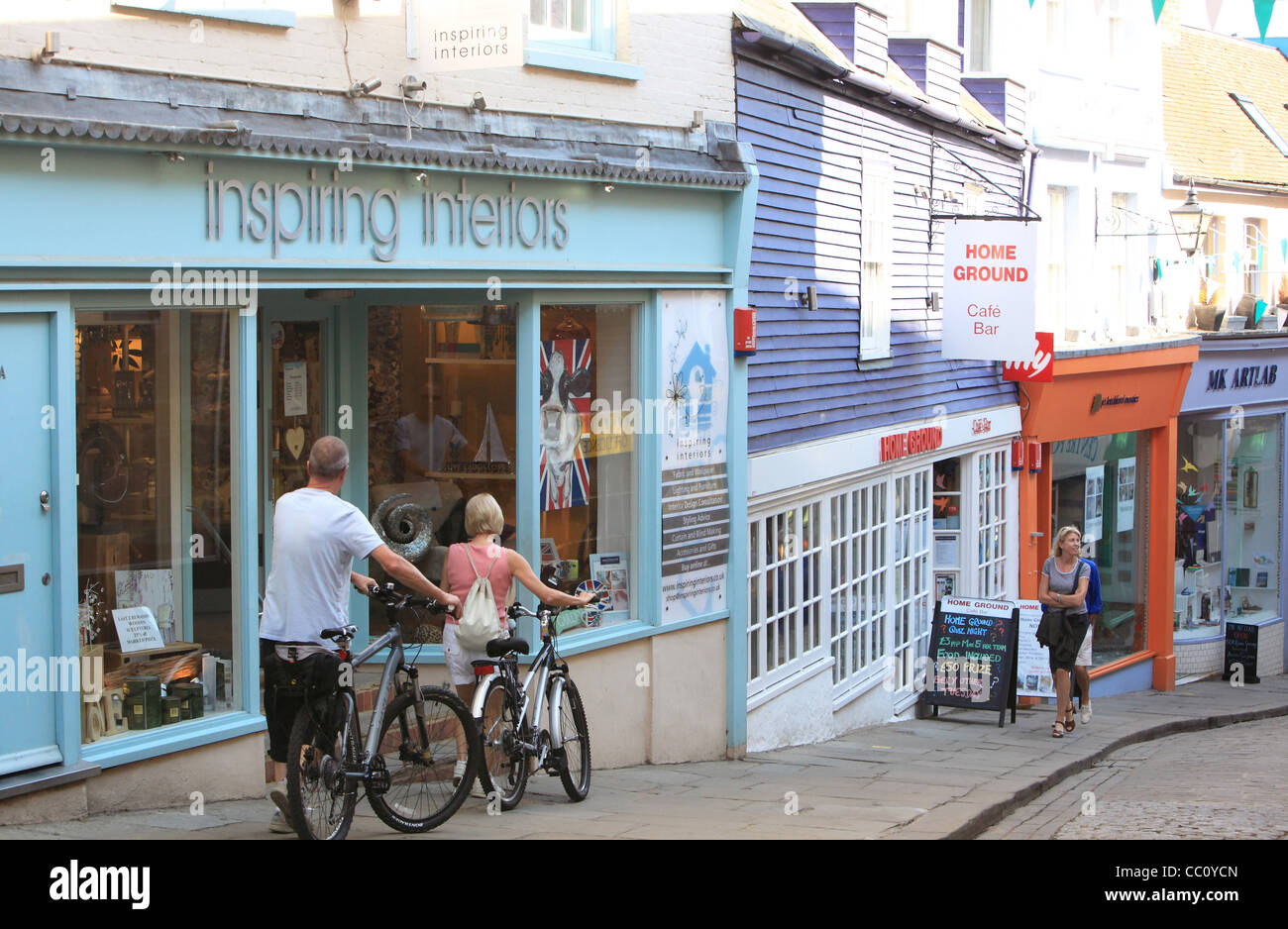 The Old High Street, part of the Creative Quarter in Folkestone, Kent ...