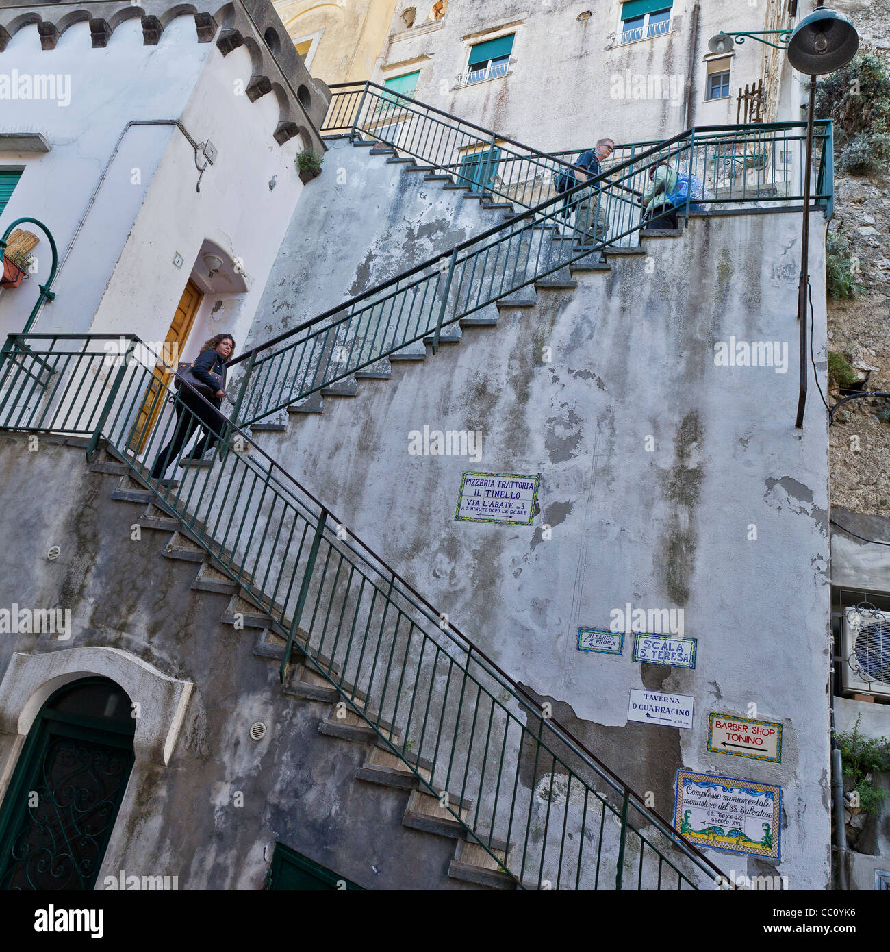 Staircase on the outside building, Capri, Italy Stock Photo - Alamy