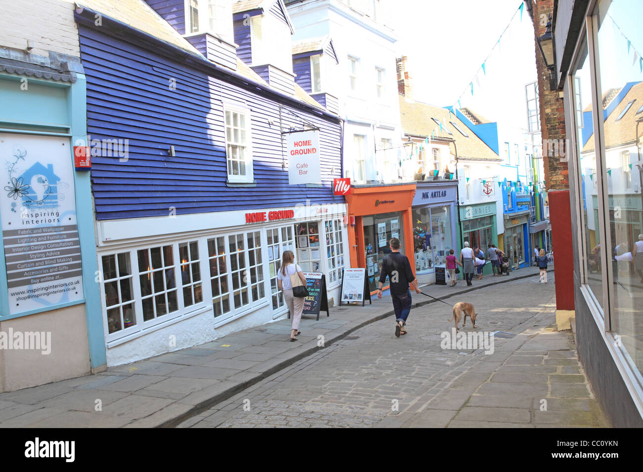 The Old High Street, part of the Creative Quarter in Folkestone, Kent ...